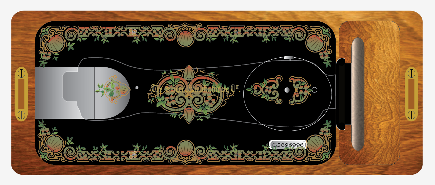 Singer 15 Class Tiffany Style Multi Color Decals - Keeler Sales