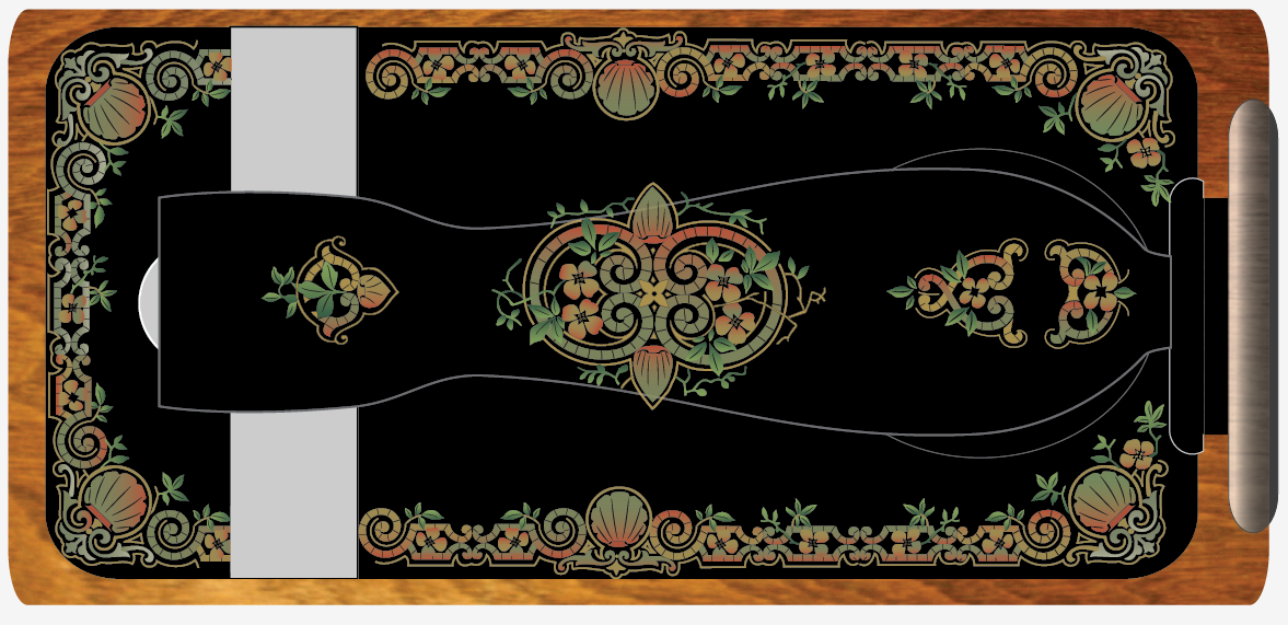 Singer 27 127 Decals for Restorations Tiffany Design Multi-Color ...