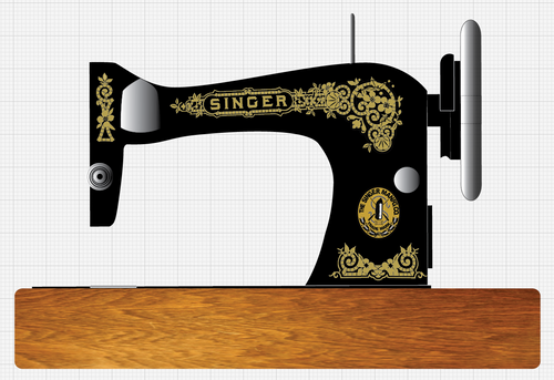 Singer 28/128 Decals for Restorations Tiffany Design Gold Metallic ...