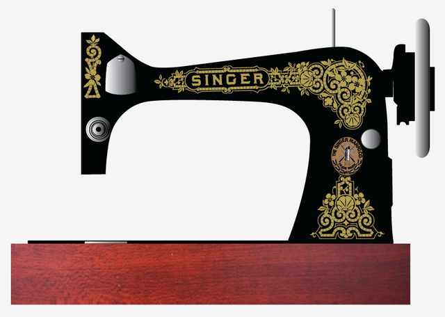 Singer 27 127 Decals for Restorations Tiffany Design Gold Metallic ...