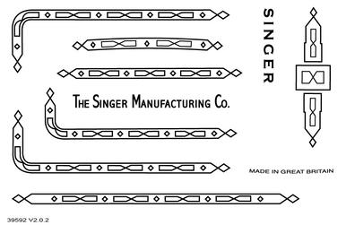 Singer 221K/222 Featherweight Decals for Restorations Prism Design ...