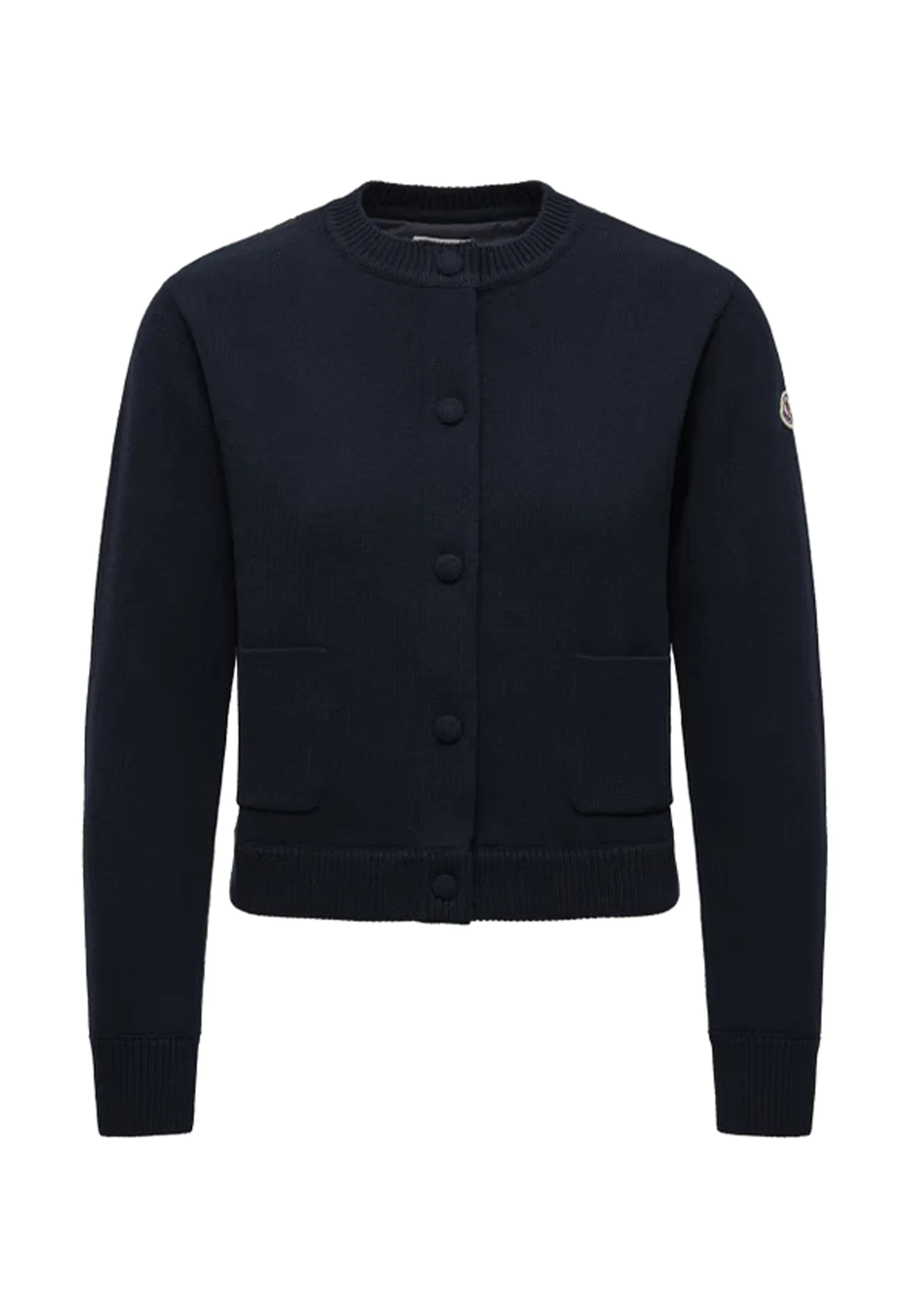 Padded Wool Cardigan Back panel in down-padded | Matsuya Ginza