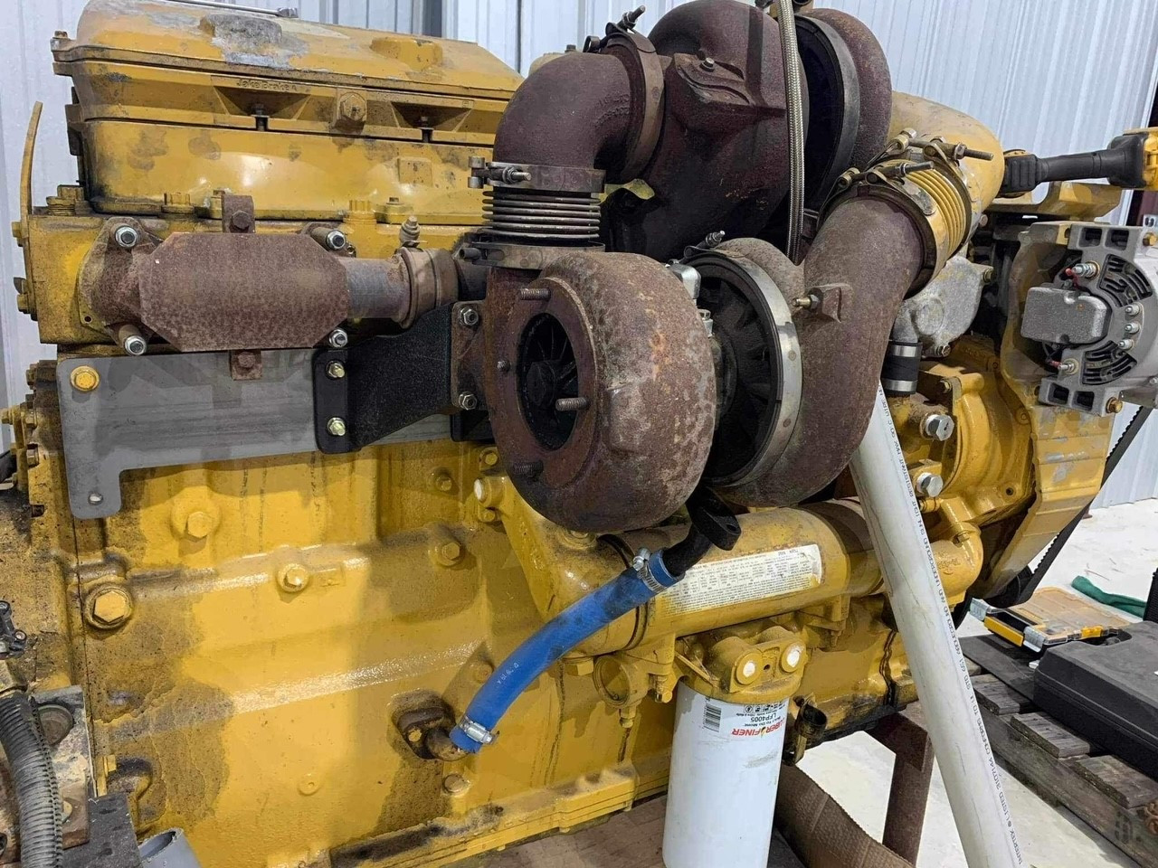 Compound Turbo Mounting Plate for Acert Turbos on Cat 3406