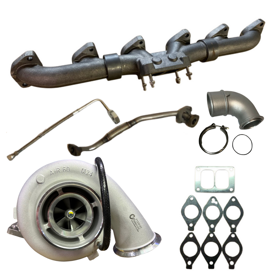 LOW BUDGET C13 Acert Single Turbo Conversion Kit