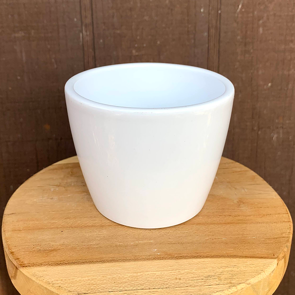 Fancy Studded White Planter