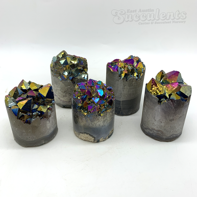 Titanium Aura Quartz Cylinder