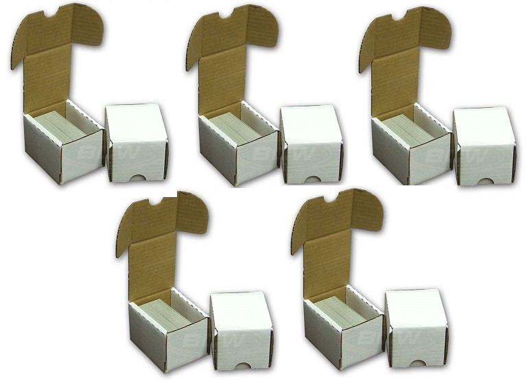 (5) BCW 100 Count Card Storage Boxes