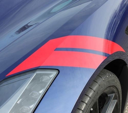 C7 Corvette Fender Racing Hash Mark Stripes Decals - Big Worm Graphix