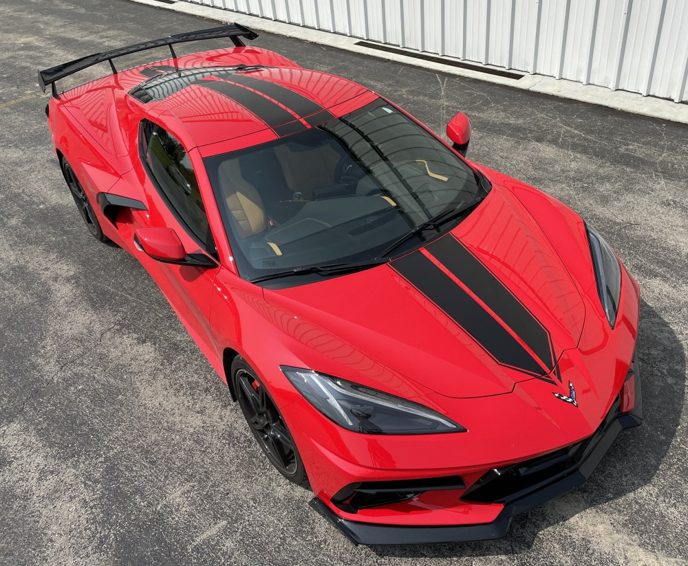 2020-2025 C8 Corvette C8.R ME Style Solid Stripes - Big Worm Graphix
