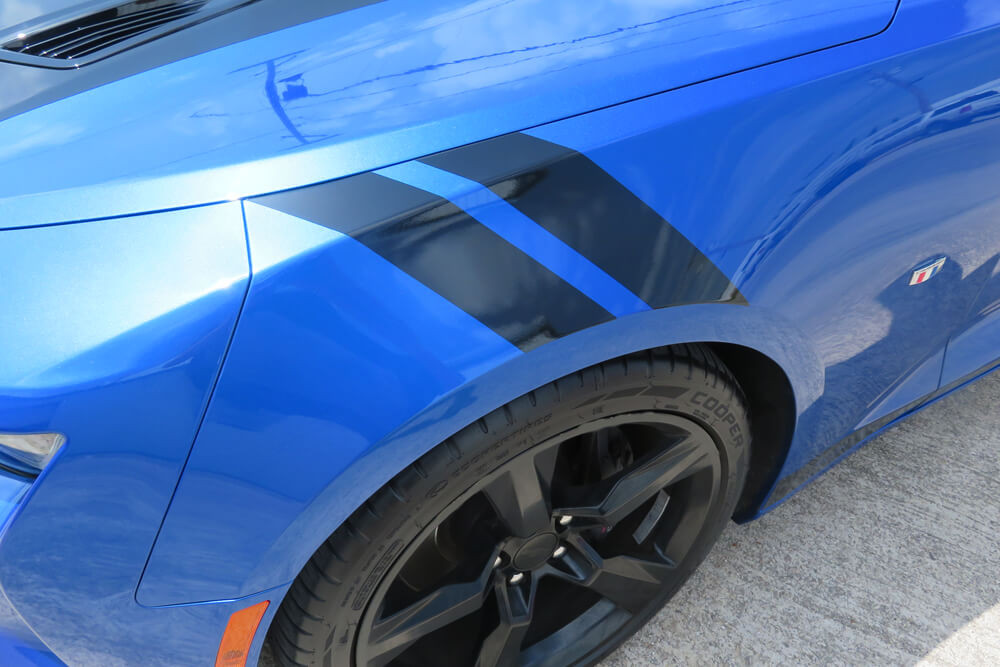 C7 Corvette Fender Racing Hash Mark Stripes Decals - Big Worm Graphix