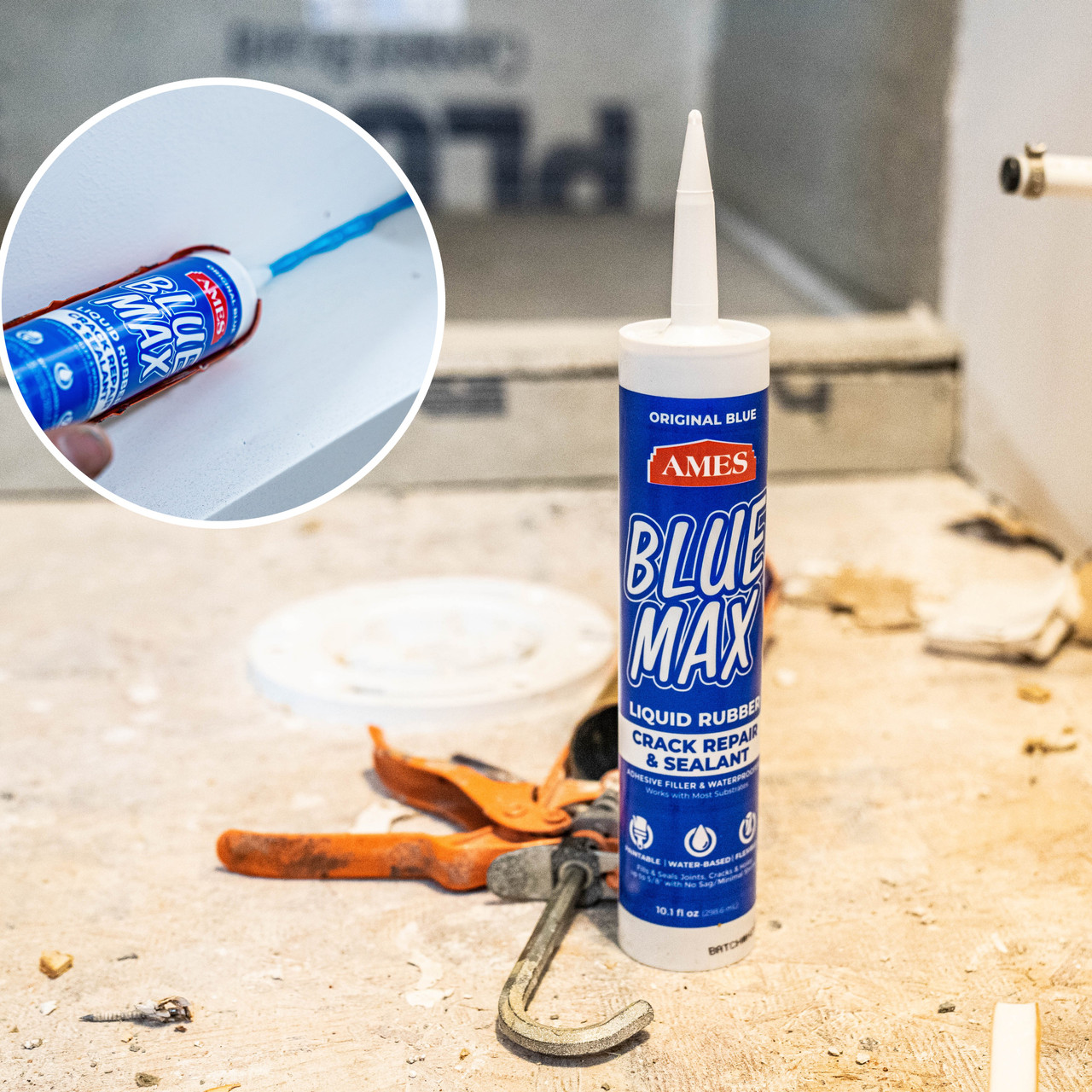Blue Max Caulk | Liquid Rubber Crack Repair & Sealant | AMES