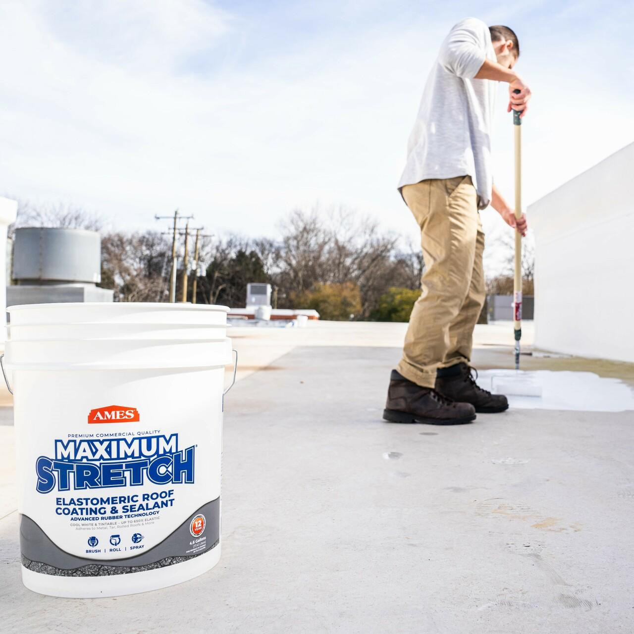 AMES Maximum-Stretch | Elastomeric Roof Coating & Sealant | AMES
