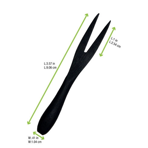 Bamboo Mini Fork L:3.5in W:0.41in - 50 pcs - BioandChic