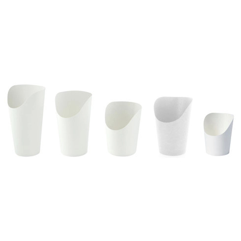 White Wrap Cup 5.5oz D:3in H:4.7in - 50 pcs - BioandChic