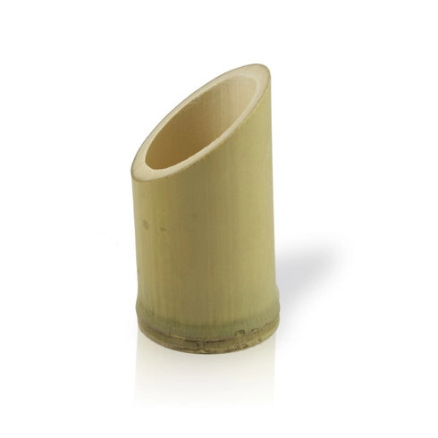 Oblique Cut Bamboo Tube 2.5oz D:2in H:3.5in - 20 pcs - BioandChic