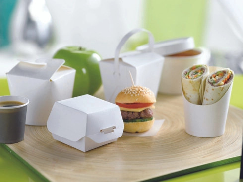 Mini White Pasta Box 8oz D:2.75in H:2.6in - 50 pcs - BioandChic
