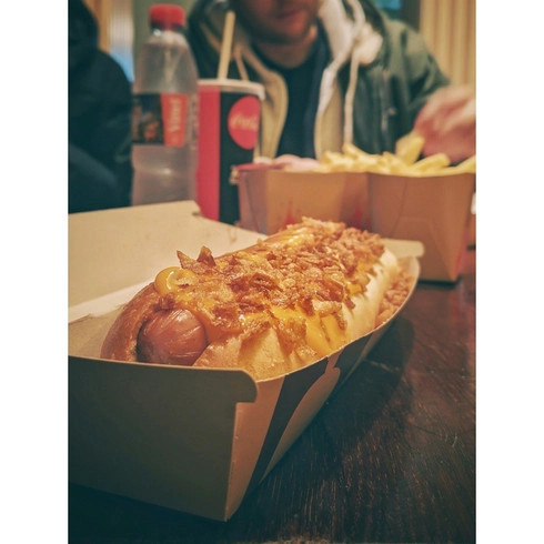 Kraft Corrugated Hot Dog Clamshell Take Out Box L:8.2in W:2.95in H:2 ...