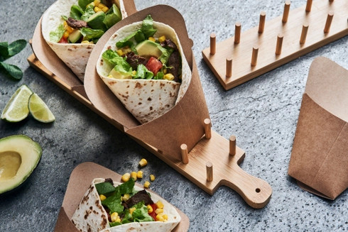 White Crepe Holder L:7.25in W:5.9in - 50 pcs - BioandChic