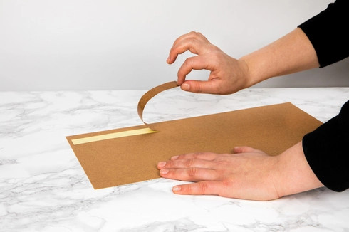 Kraft Self-Adhering Paper Wrapper L:11.75in - 500 pcs - BioandChic