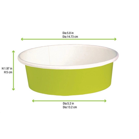 Buckaty Round Green To Go Container 20oz D:5.9in H:2in - 45 pcs ...