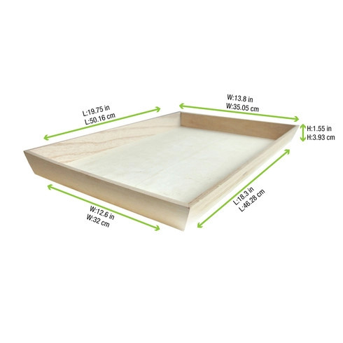 NOAH45 Heavy Duty Wooden Tray Top:L:19.7in W:13.75in Bottom:L:18.3in W ...