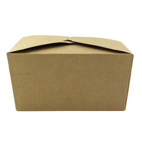 2-compartment kraft cardboard meal box 33oz L:6.61in W:5.35in H:2.56in ...