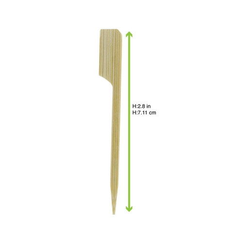 Bamboo Paddle Pick 2.8in - 100 pcs per pack - BioandChic