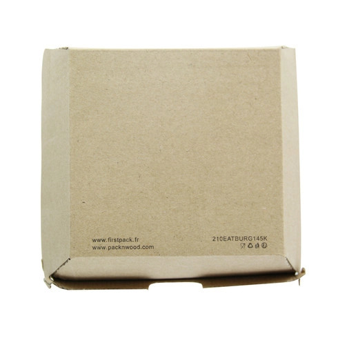 Kraft Corrugated Hamburger Clamshell Take Out Box 18oz L:5.7in W:5.1in ...