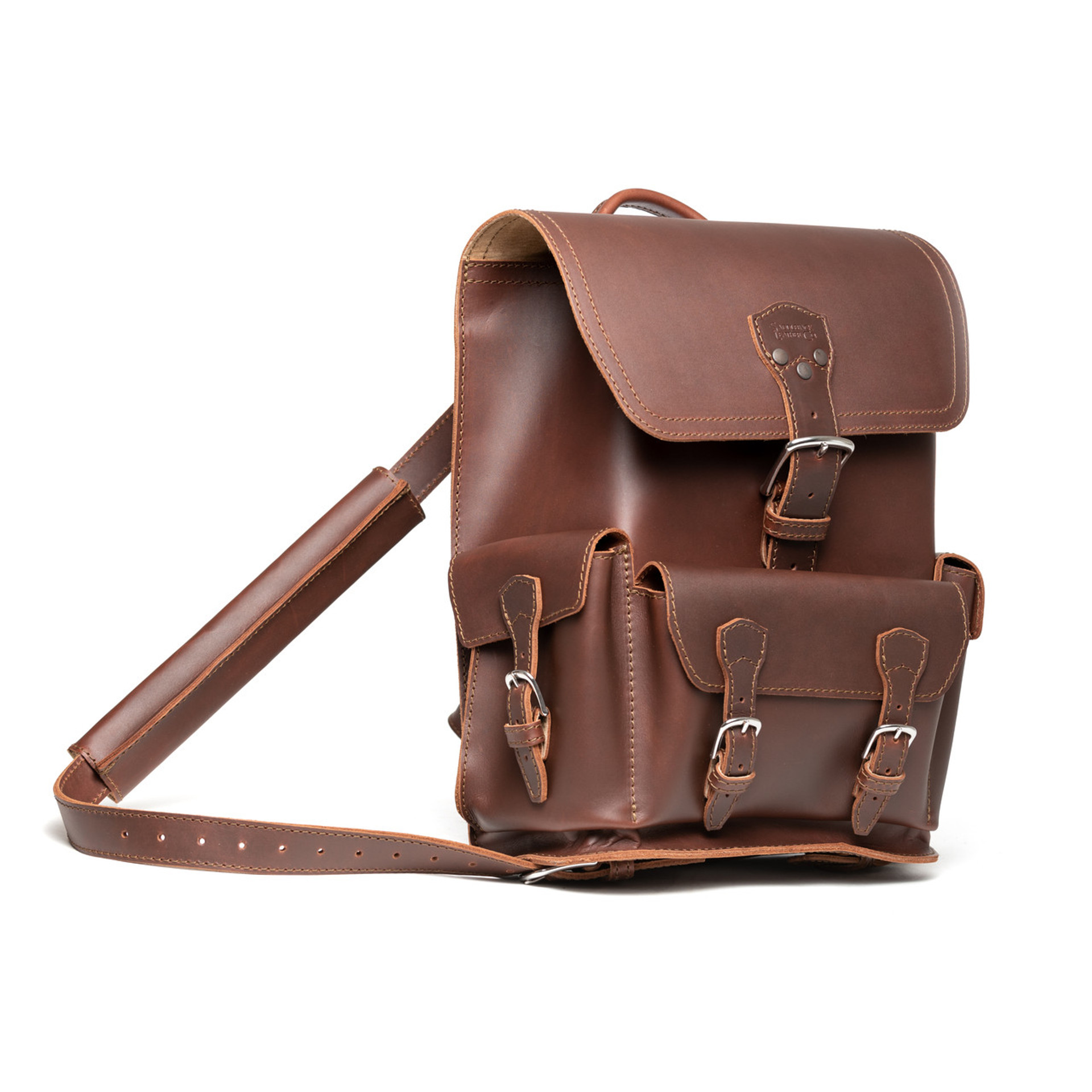 Leather Backpack | Real Genuine Thin Slim Computer Laptop | Saddleback