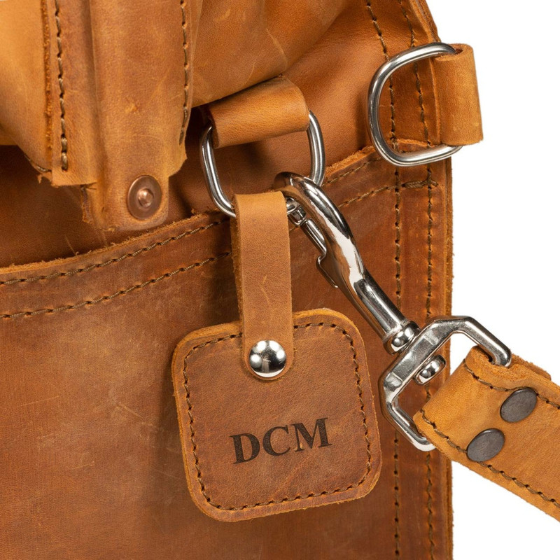 Leather Bag ID Tag | Let us monogram your name or logo | Saddleback Leather