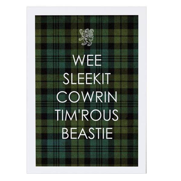 Wee sleekit cowrin tim'rous beastie greeting card