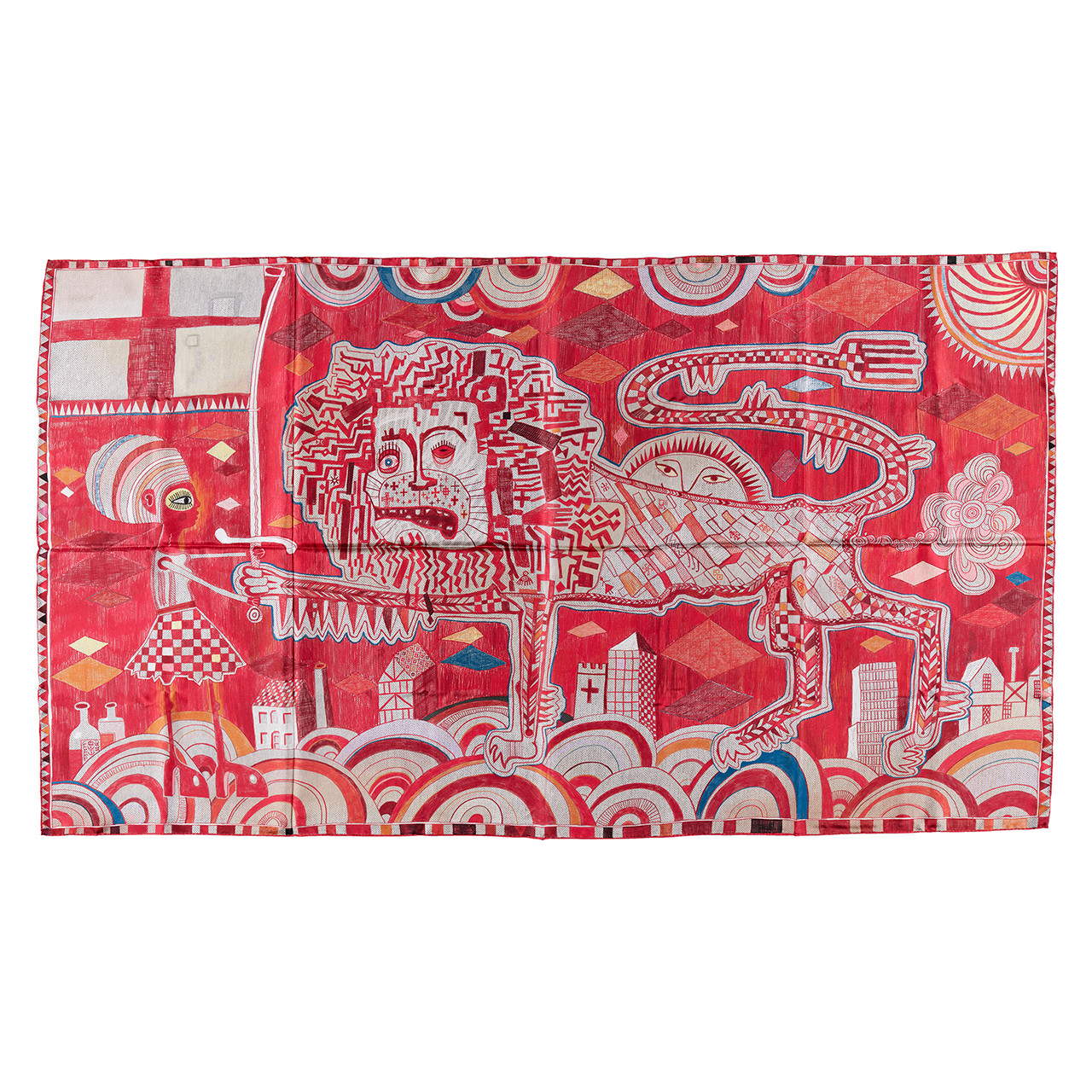 Sacred Tribal Artefact by Grayson Perry silk scarf