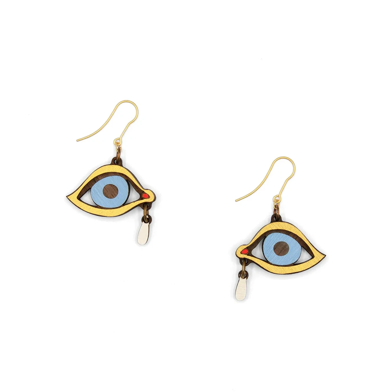 Dali eye with teardrop earrings