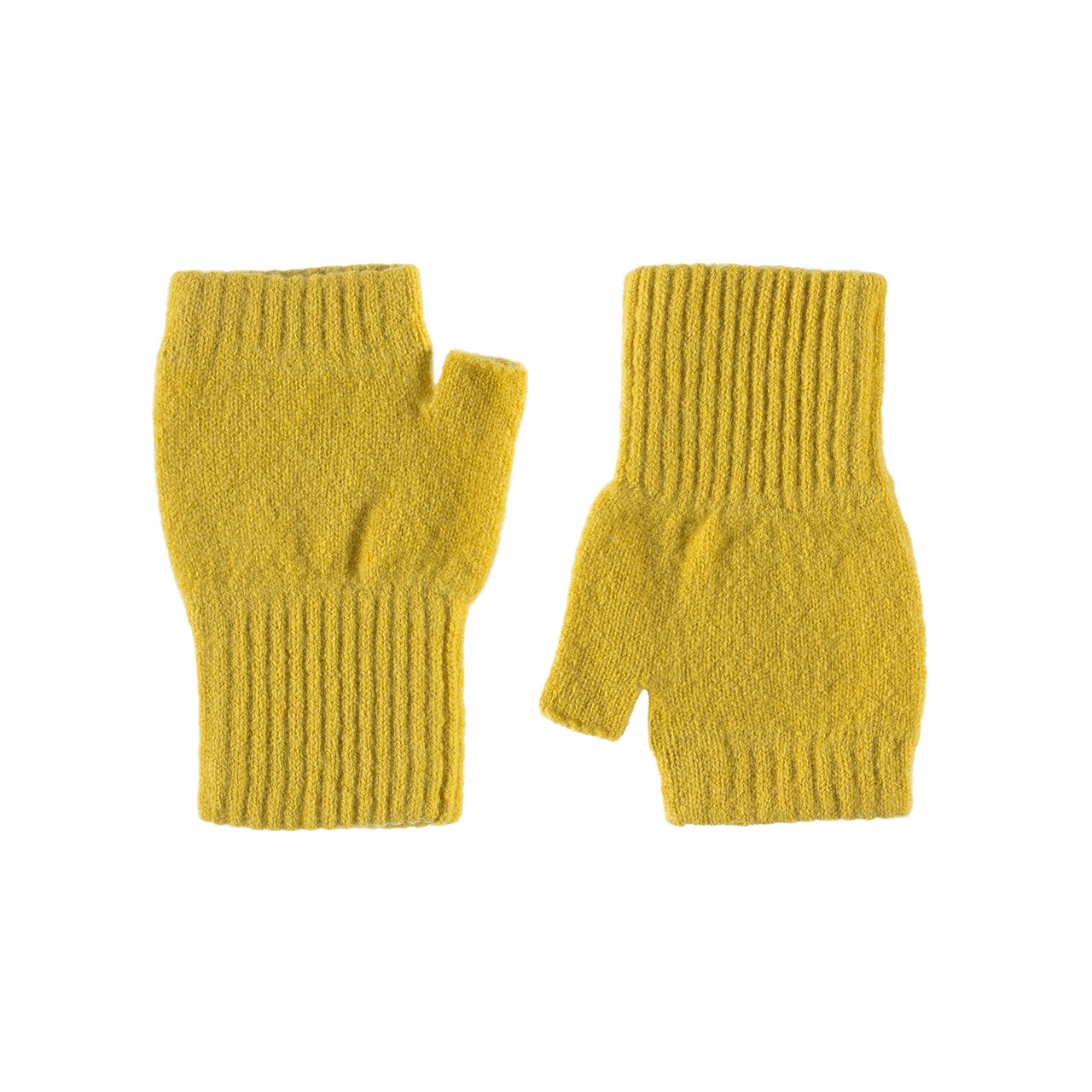 Green Grove Colour Pop Mittens in Gorse | Scottish Lambswool | National ...