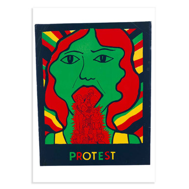 Protest 1973 A6 postcard