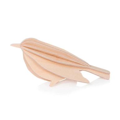 Natural wood bird flat pack decoration kit (8cm)