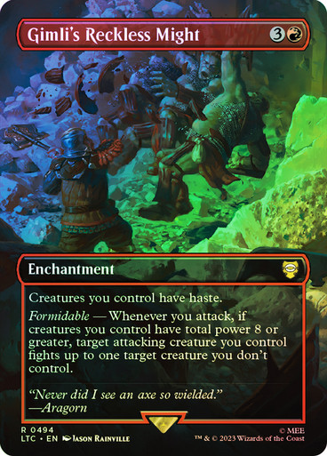 Gimli's Reckless Might - The Lord of the Rings Commander Foil - Borderless