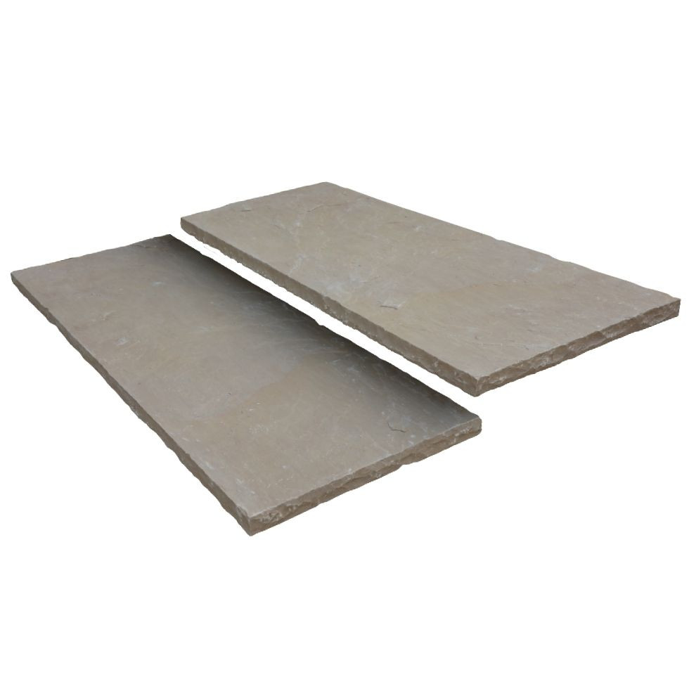 Natural Stone Treads - Sunset Buff