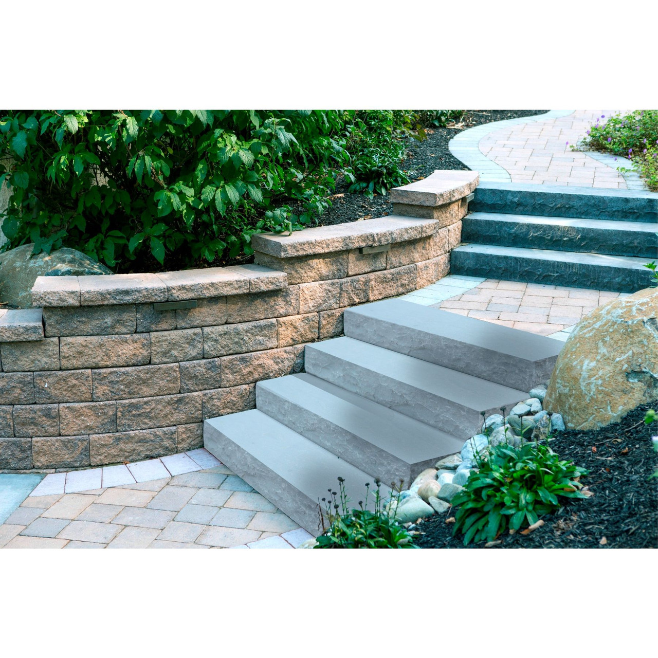 Natural Stone Steps - Castle Grey