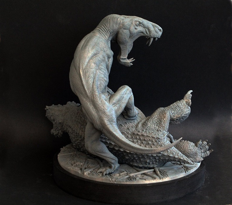 Inostrancevia vs Scutosaurus Resin Kit by Klatt - Dan's Dinosaurs