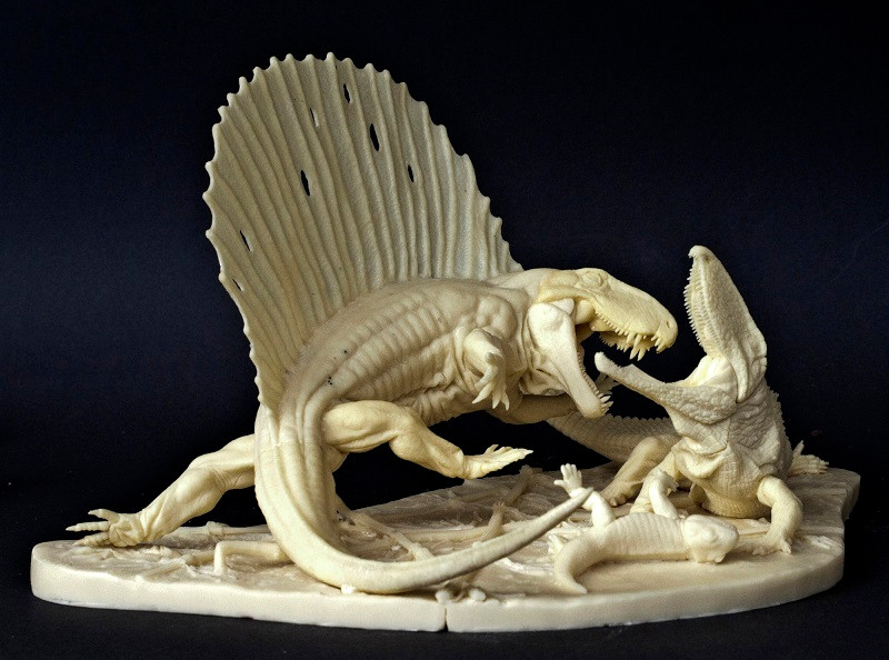 Dimetrodon vs Ophiacodon Resin Kit by Klatt - Dan's Dinosaurs
