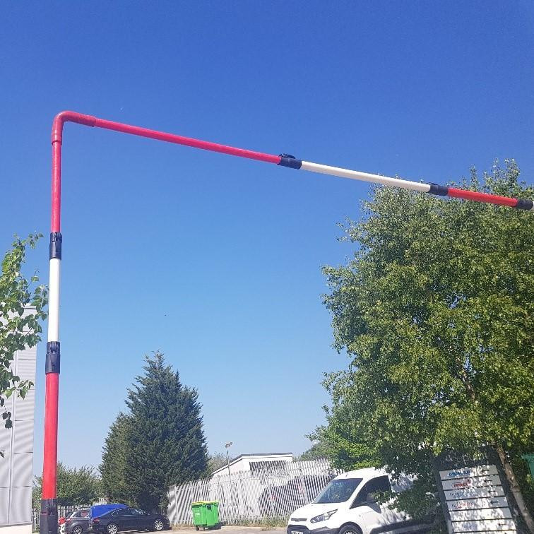 GS6 goal post barrier crossbar & water filled ballast