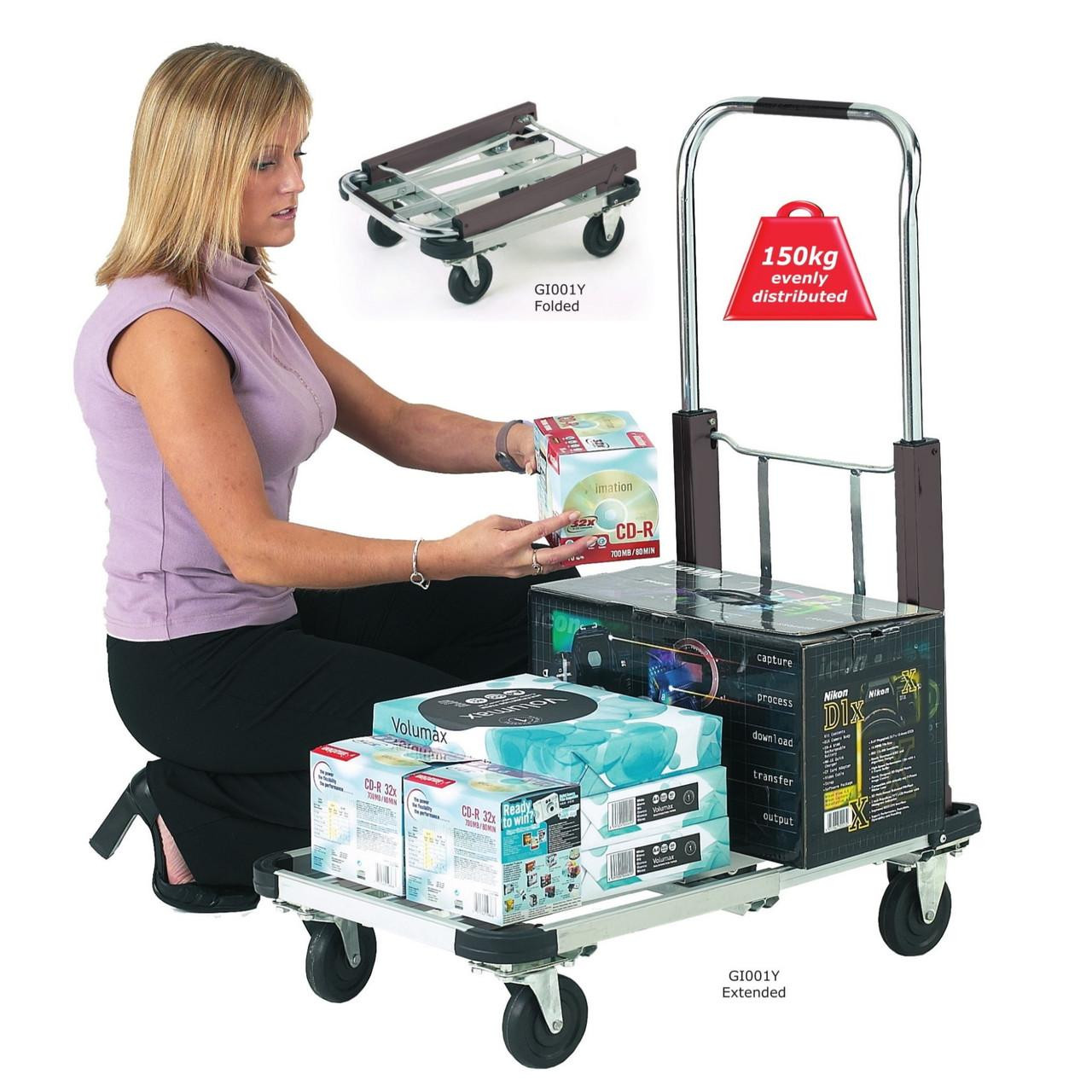 GI001Y Lightweight Folding Platform Tolley 150kg Load | Roadware