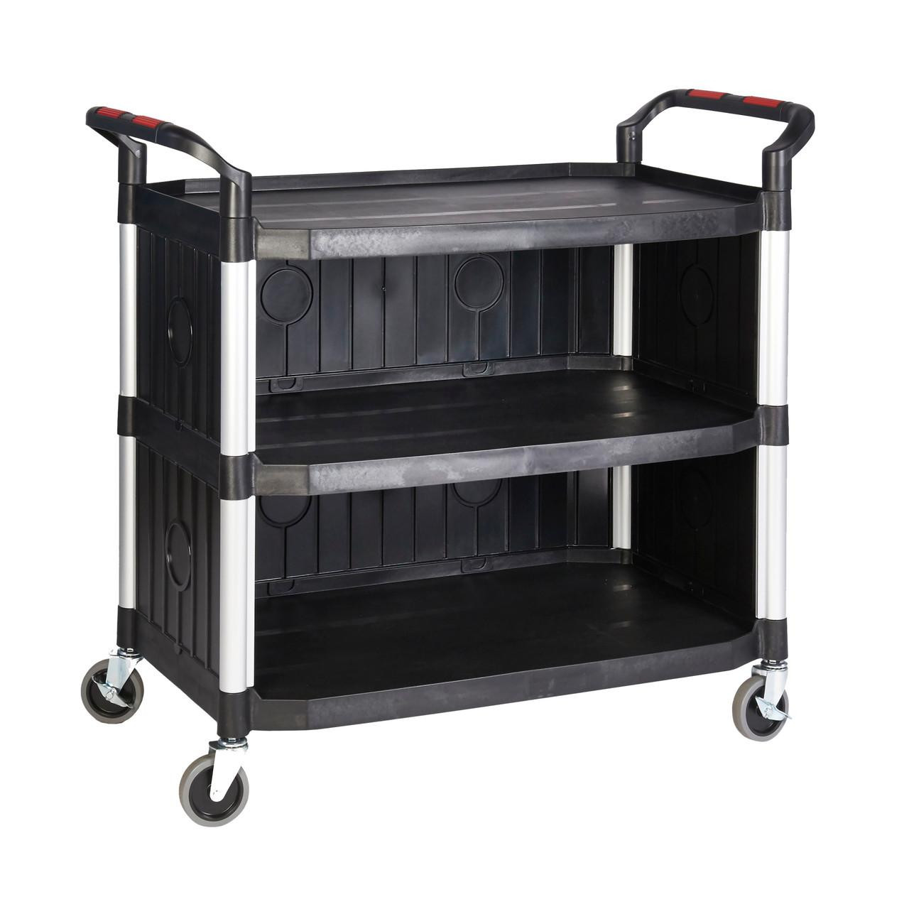 Proplaz 3 Shelf Table Trolley Enclosed Sides | Roadware