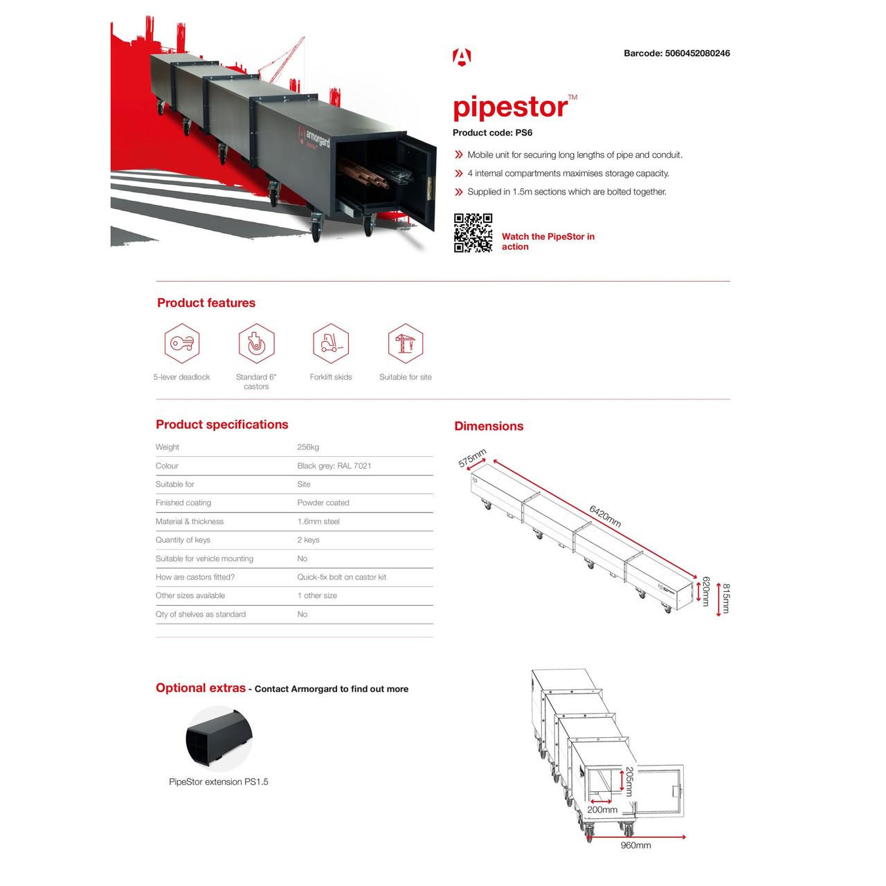 Armorgard Pipestor Secure Mobile Storage Trunk | Roadware