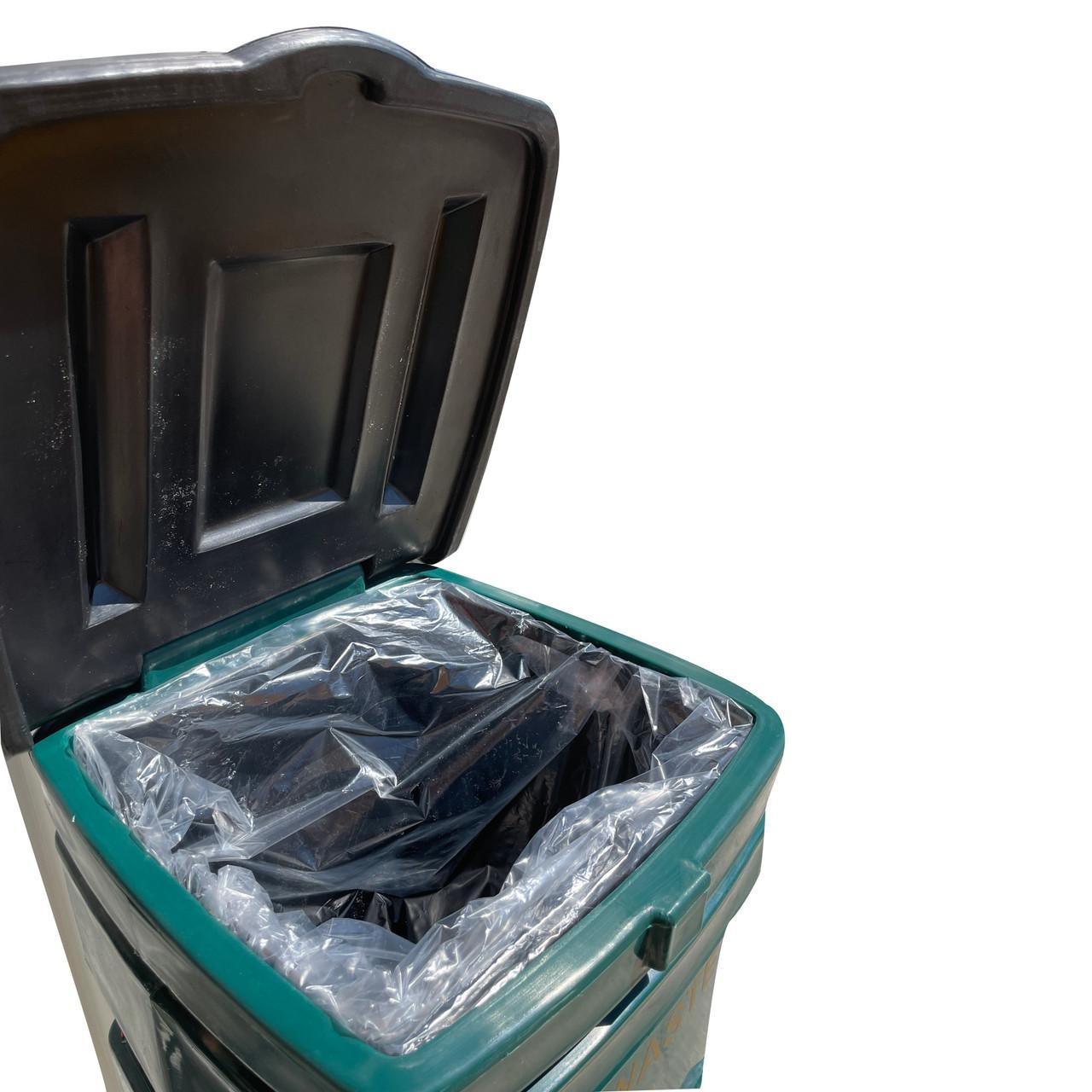 Rydal 40L Lidded Post / Wall Litter Bin | Roadware