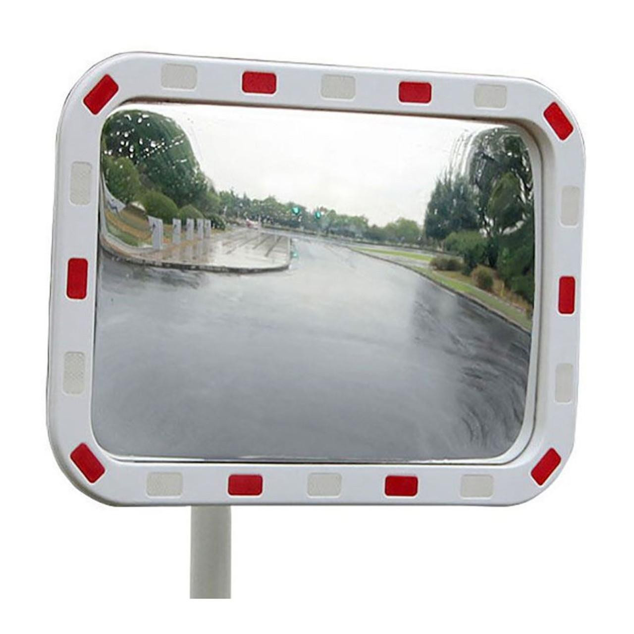 Rectangular Traffic Mirrors with Reflective Edges | Roadware