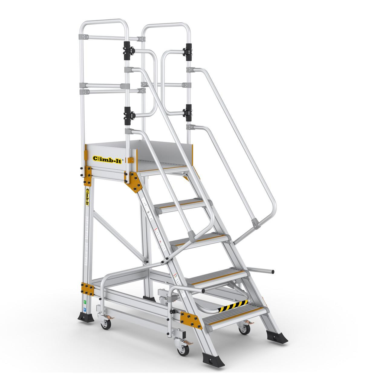 3 to 7 Tread Climb-It Platform Safety Steps with Safety Lock | Roadware
