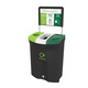 110 Litre Triple Waste Stream Meridian Recycling Bin | Roadware