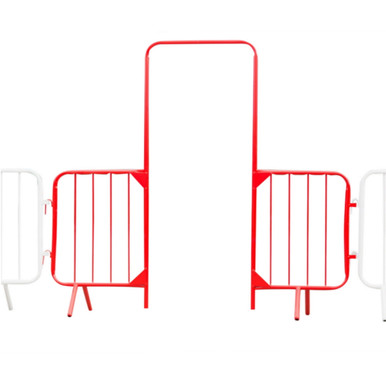 2.3m red metal walkthrough barrier | Roadware